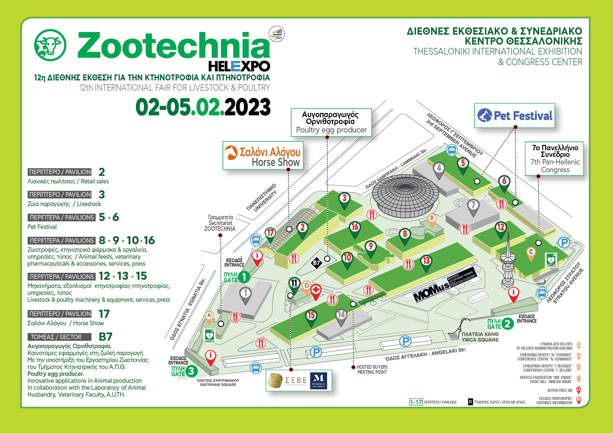 Κάτοψη Εκθεσιακού Κέντρου - Zootechnia Expo